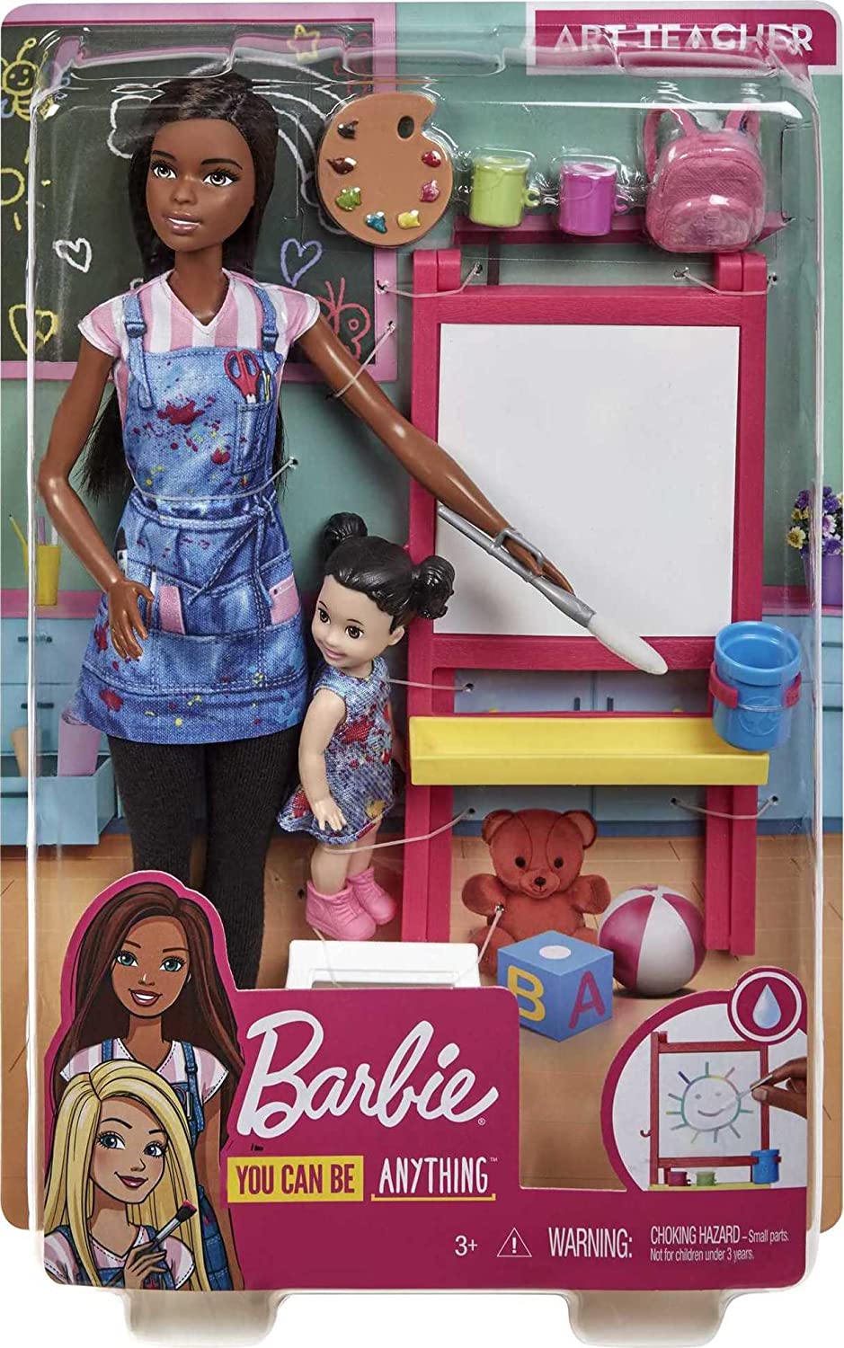 Dabdoob Barbie Art Teacher Playset Brown hair