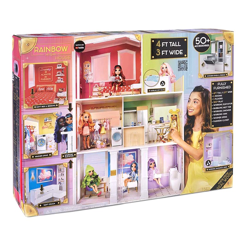 Dabdoob | Rainbow High House Playset 3-story Dollhouse